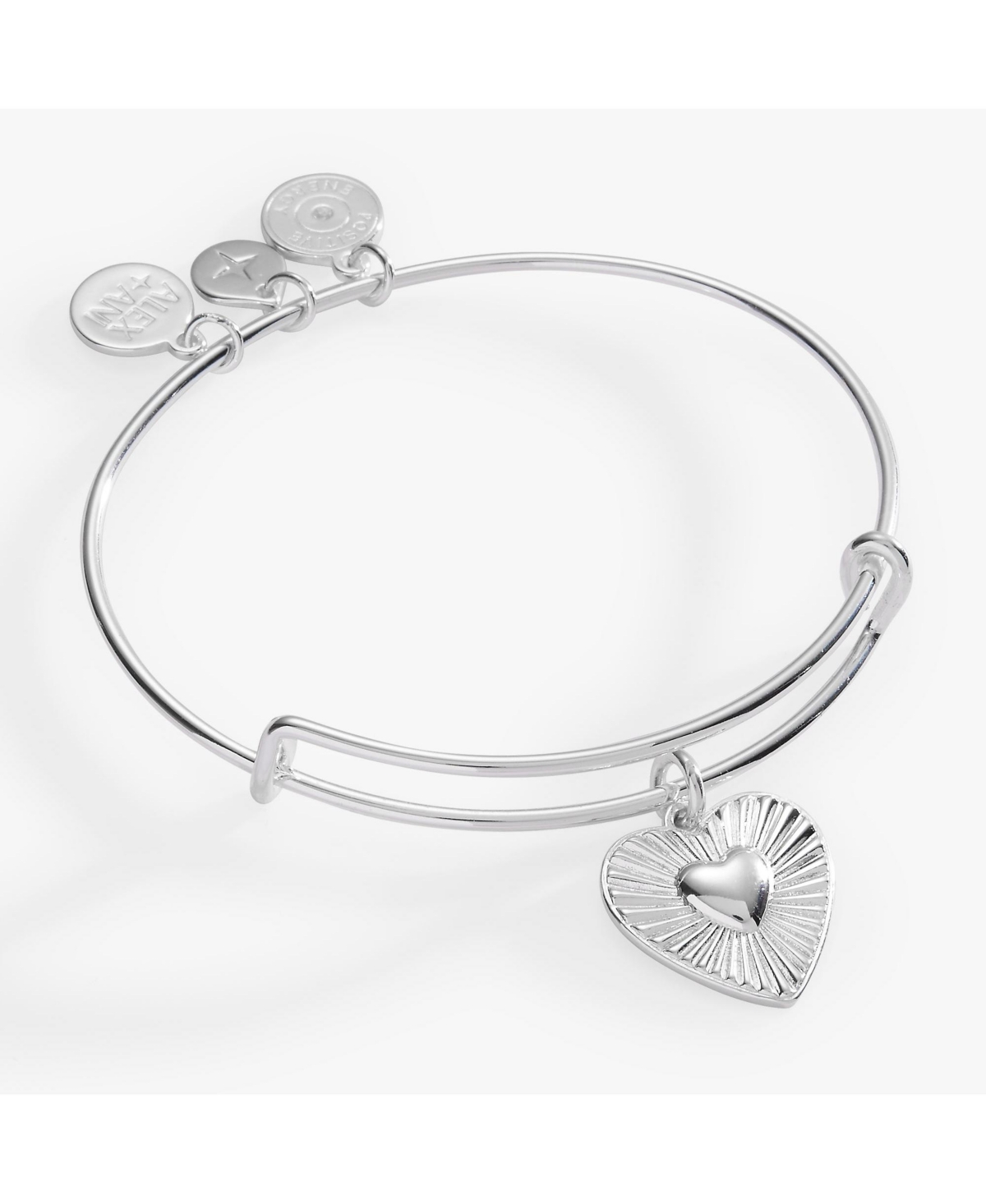 Click here for Heart Burst Bangle Bracelet - Silver prices