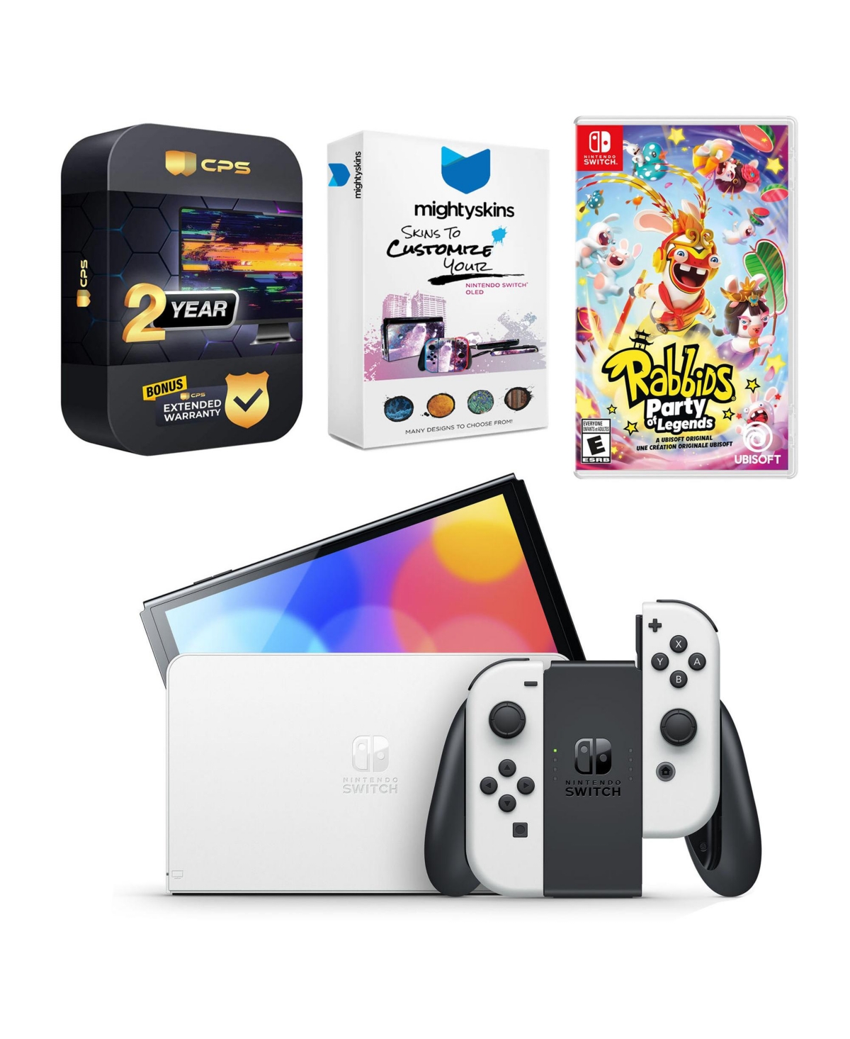 Click here for Nintendo Switch White Oled Console with Rabbids: P... prices