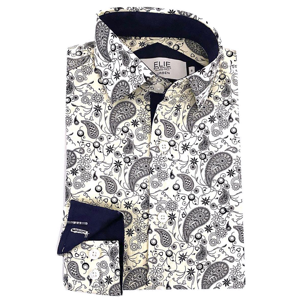 Click here for Elie Balleh Big Boys White Paisley Slim Fit Shirt... prices
