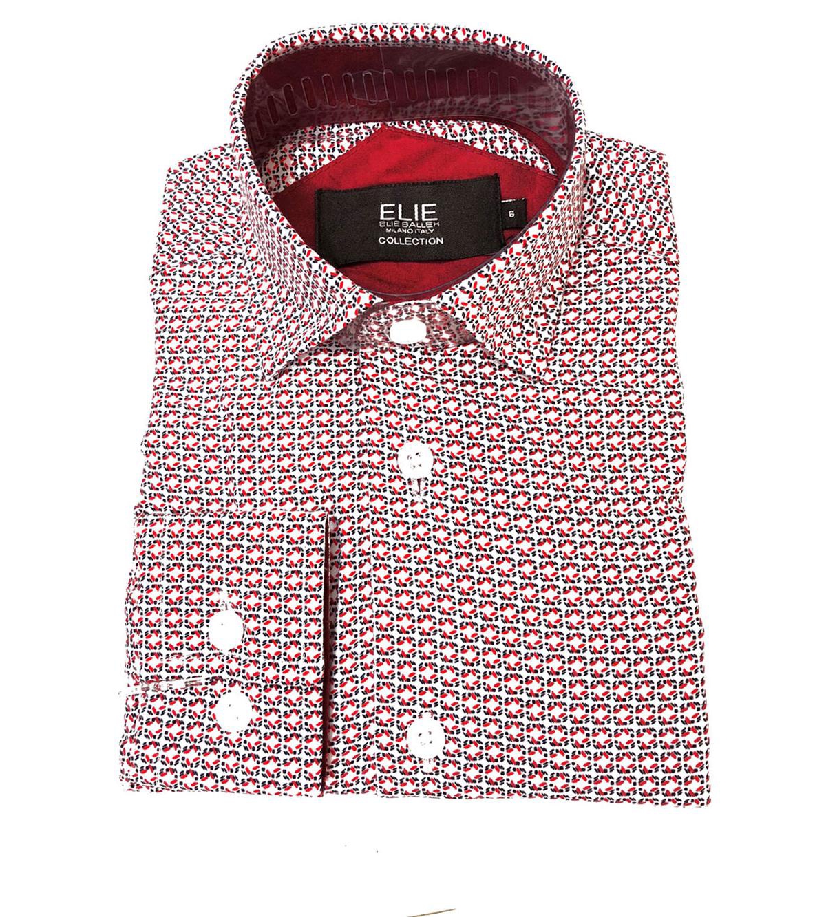 Click here for Elie Balleh Big Boys Red Printed Short Sleeve Butt... prices