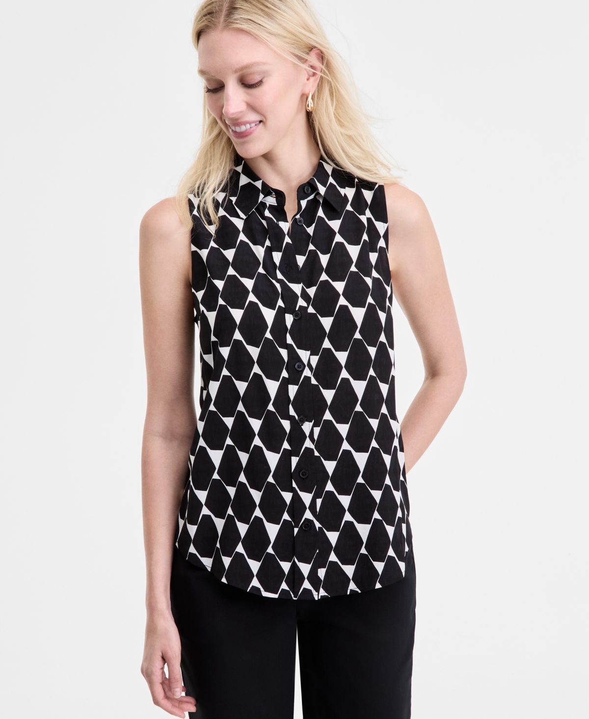 Click here for I.n.c. International Concepts Womens Printed Sleev... prices