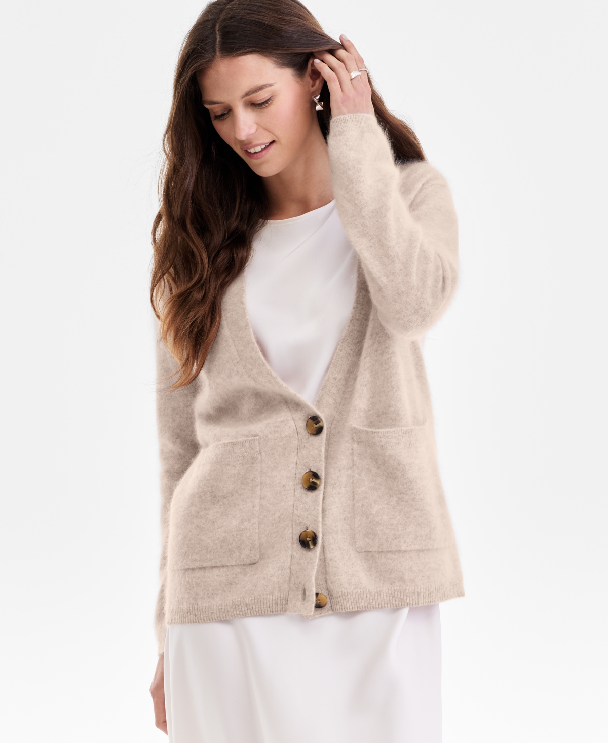 Click here for Charter Club Womens Brushed 100 Cashmere Boyfriend... prices