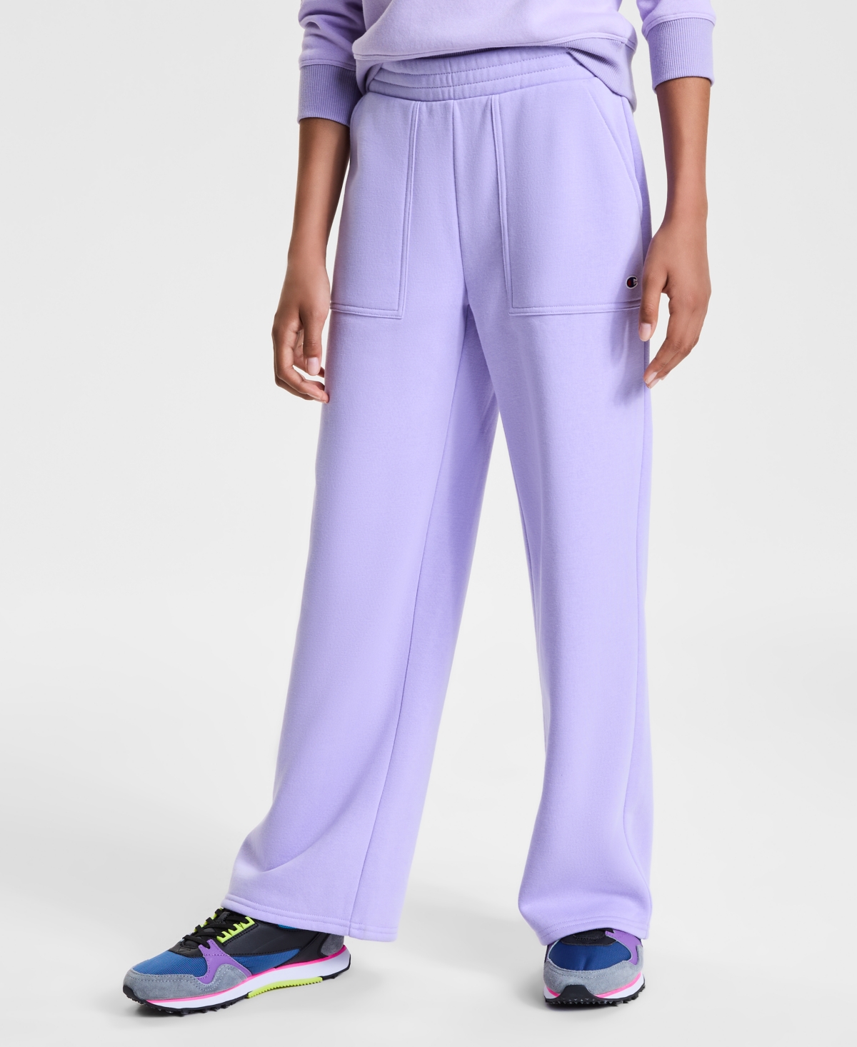Click here for Champion Girls 7-16 Fleece Wide-Leg Pants - Lavend... prices
