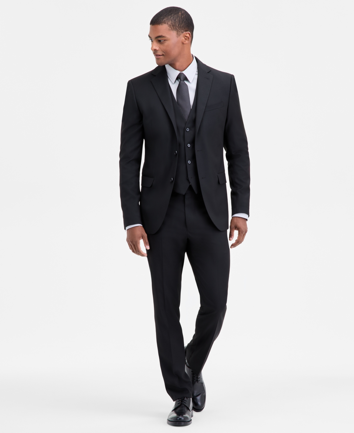 Click here for Dkny Mens Modern-Fit Vested Nested Suit - Black prices