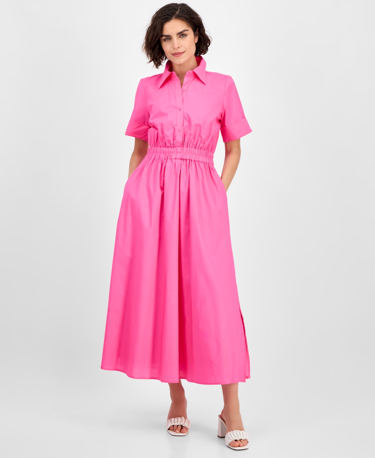 Click here for On 34th Womens Cotton Midi Shirtdress  Exclusively... prices