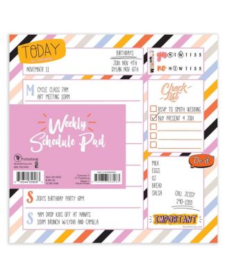 Super Stripe Weekly Square Schedule Pad - Macy's