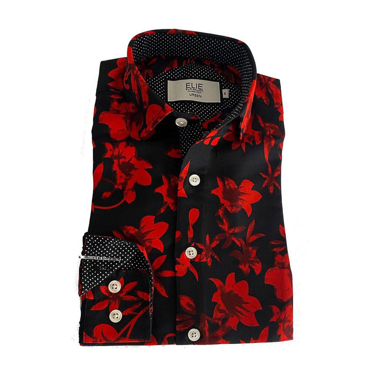 Click here for Elie Balleh Big Boys Navy Floral Shirt - Black prices