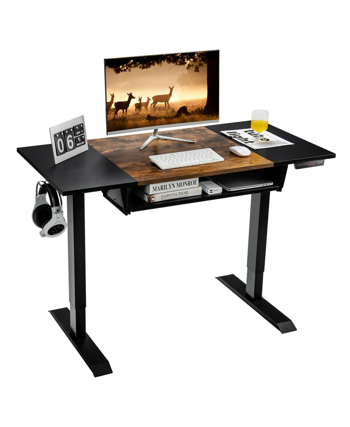 Click here for 48 Inch Standing Desk with Keyboard Tray - Black prices