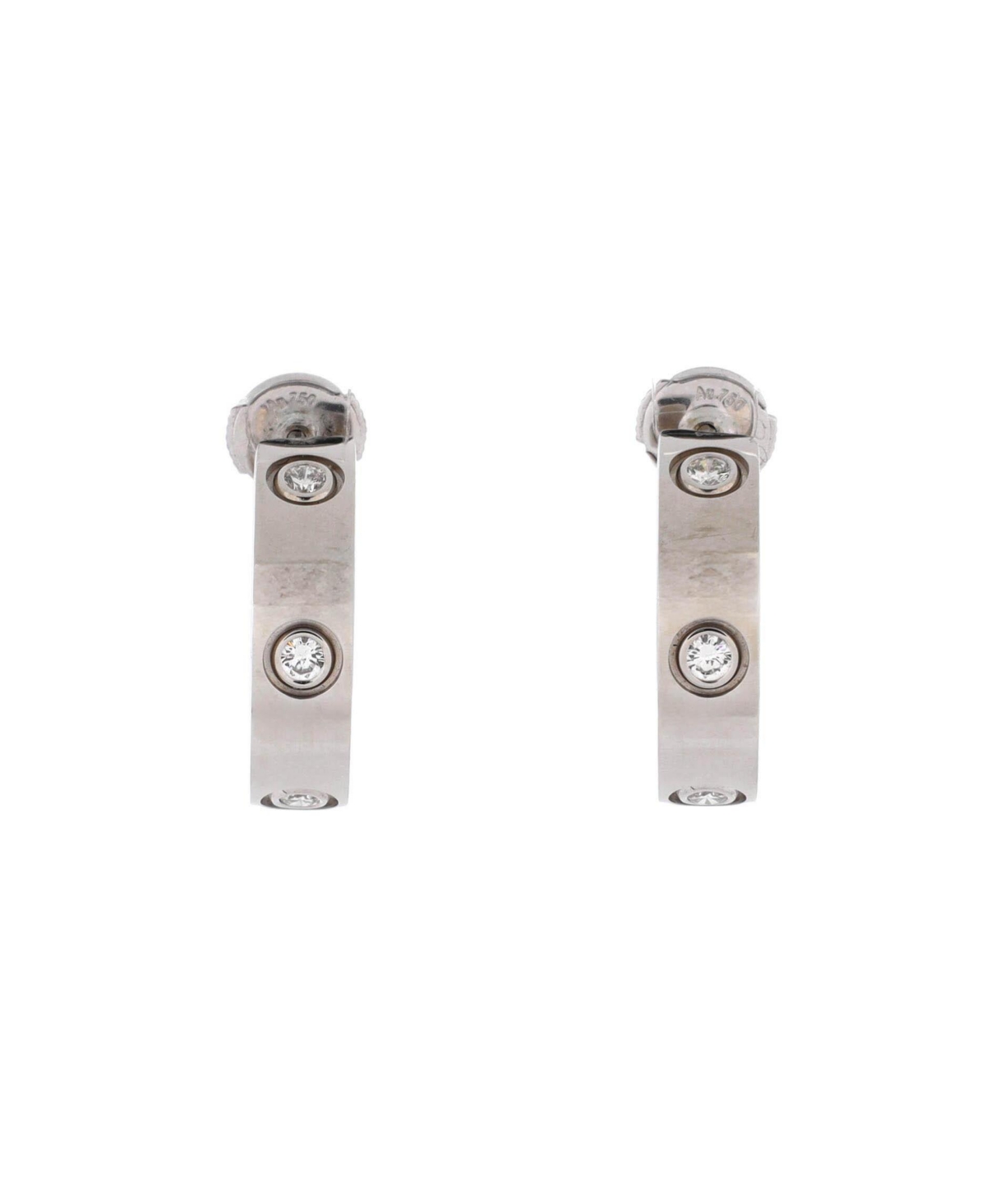 Click here for Pre-Owned Cartier 5.5mm Love 6 Diamonds Hoop Earri... prices