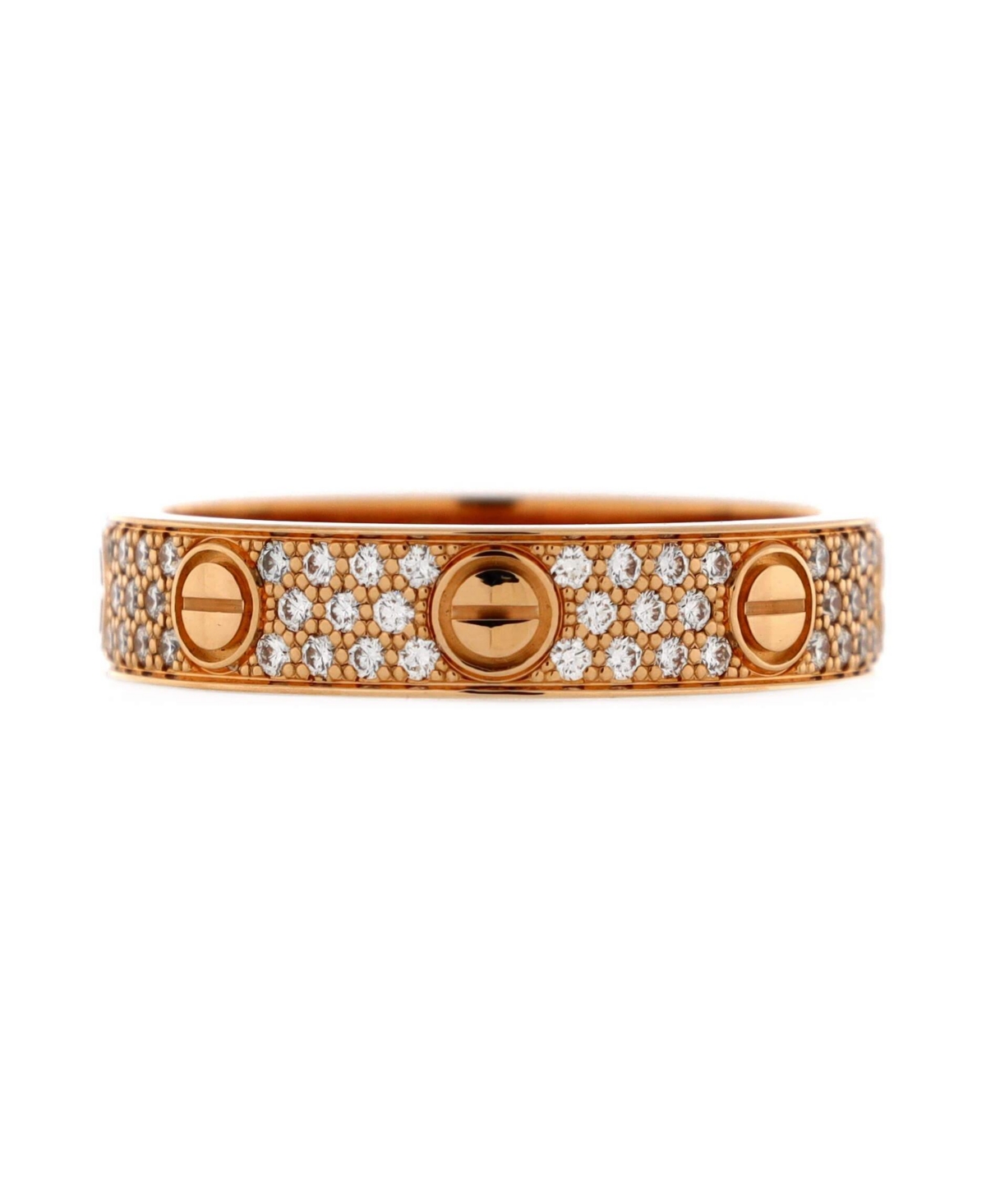 Click here for Pre-Owned Cartier Love Wedding Band Pave Diamonds... prices