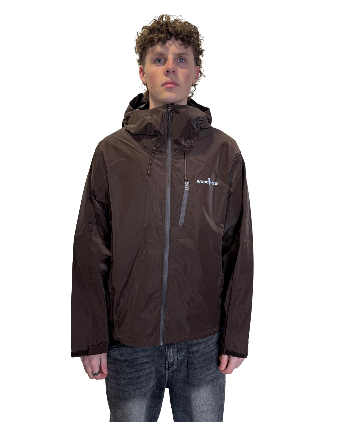 Click here for Woodpecker Mens Wind Shell Jacket - Mocha diamond prices