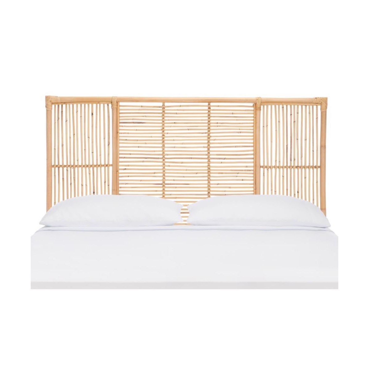 Click here for Falyn Rectangle Full Headboard - Natural prices