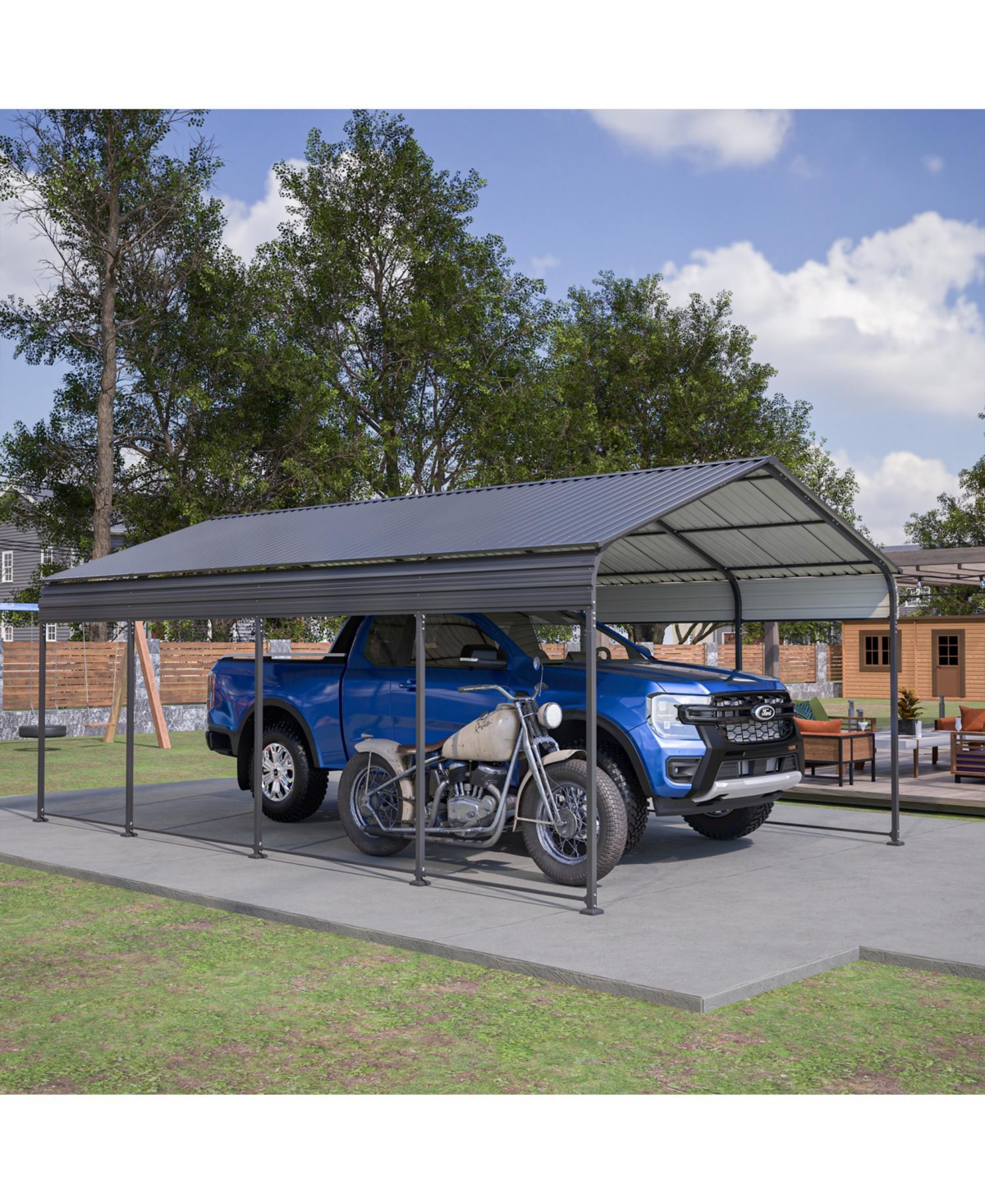 Click here for Streamdale Heavy-Duty Galvanized Metal Carport (12... prices