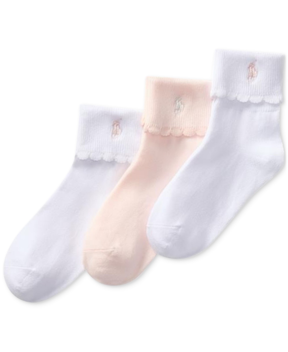 Click here for Polo Ralph Lauren Girls 4-11 Scallop Turncuff Sock... prices