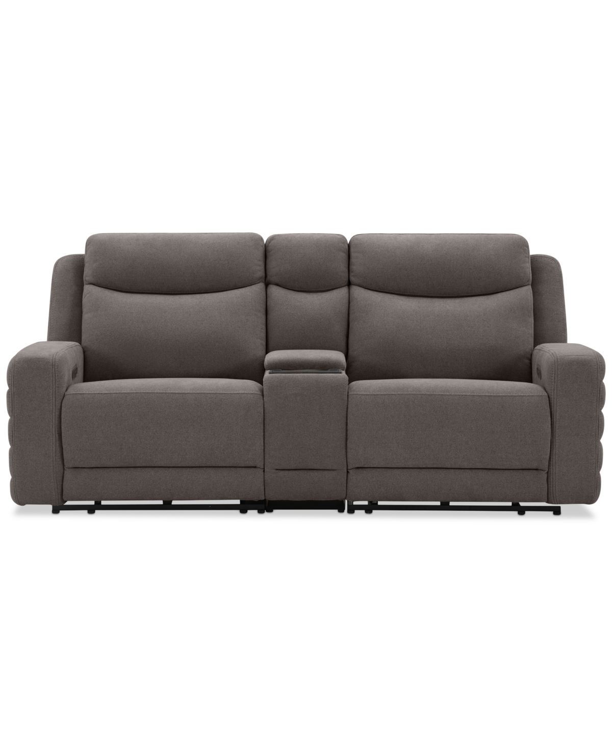 Kristyan3-Pc. Fabric Sofa with 2 Power Motion Chairs and Console  Exclusively at Macys - Pewter