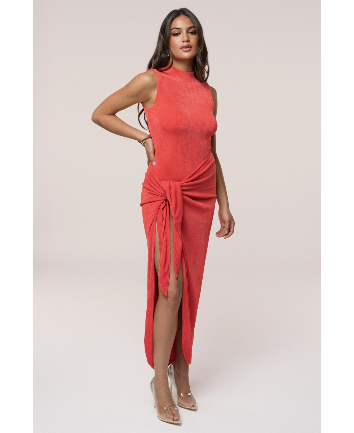 Click here for Jluxlabel Womens Aubree Midi Dress - Orange prices