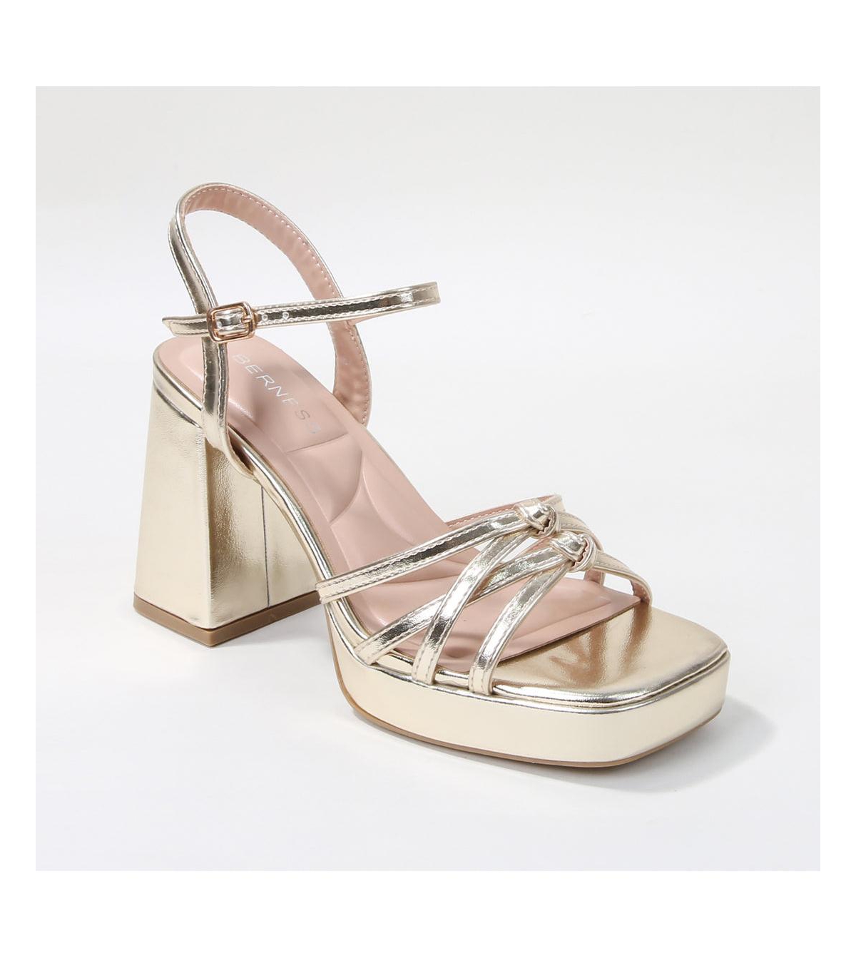 Click here for Anita Knotted Strappy Platform Heel Sandals - Gold prices