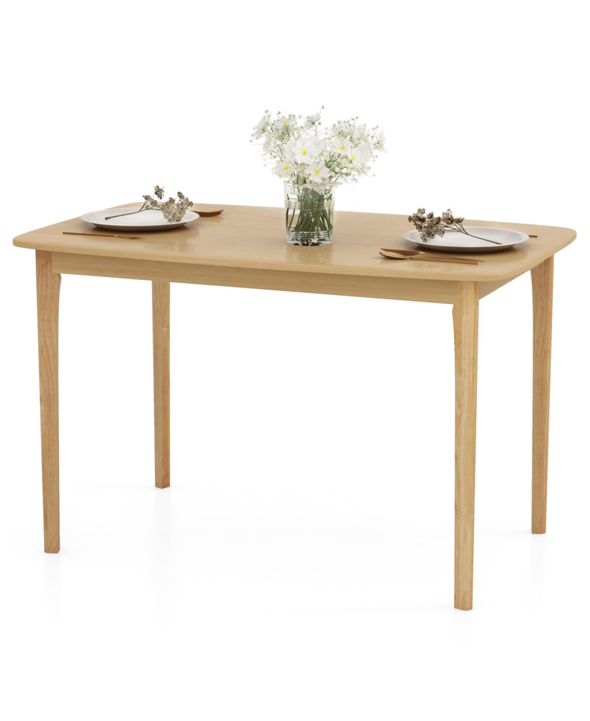 Click here for 48 Inch Solid Wood Dining Table with Rubber Wood S... prices