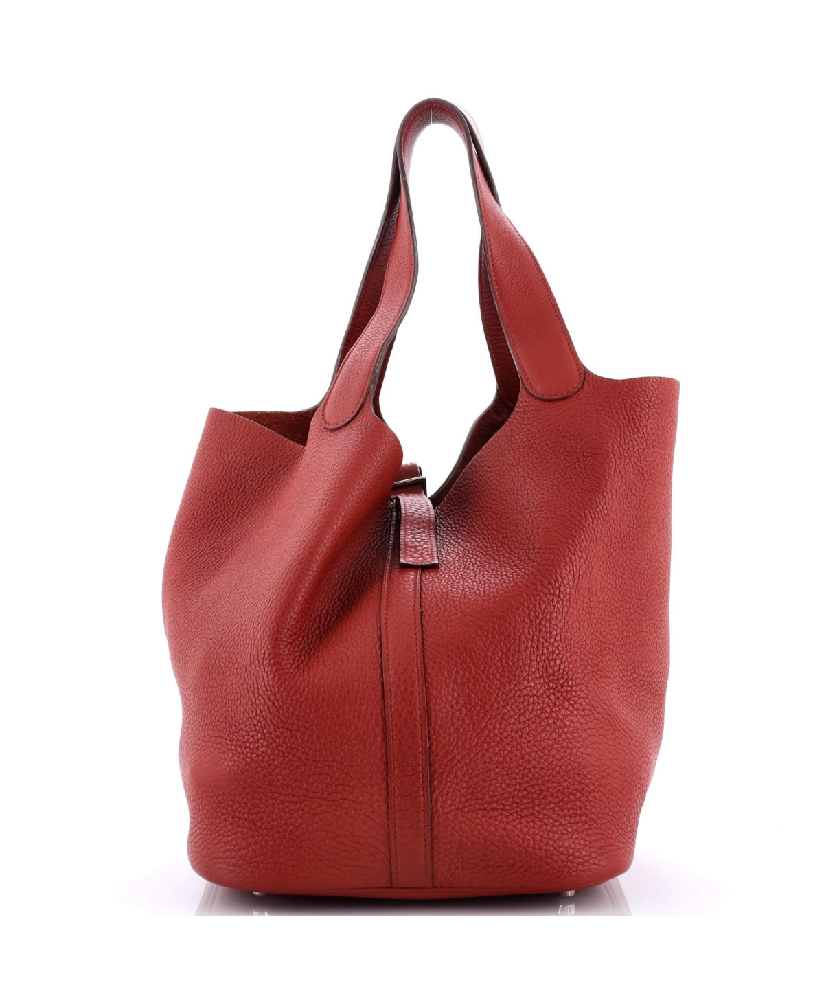 Click here for Pre-Owned Hermes Gm Picotin Bag Clemence - Brown prices