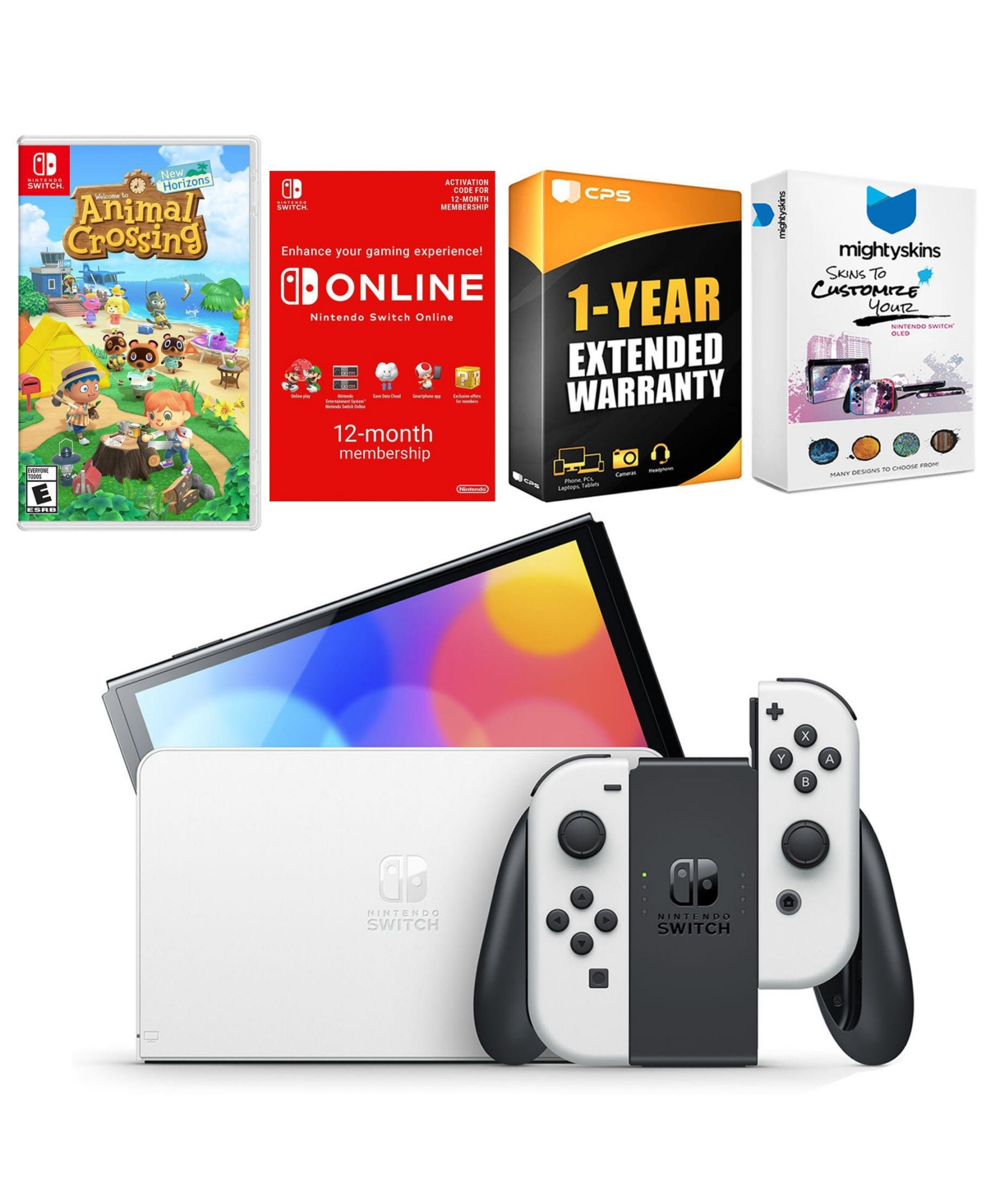 Click here for Nintendo Switch White Oled Console with Animal Cro... prices