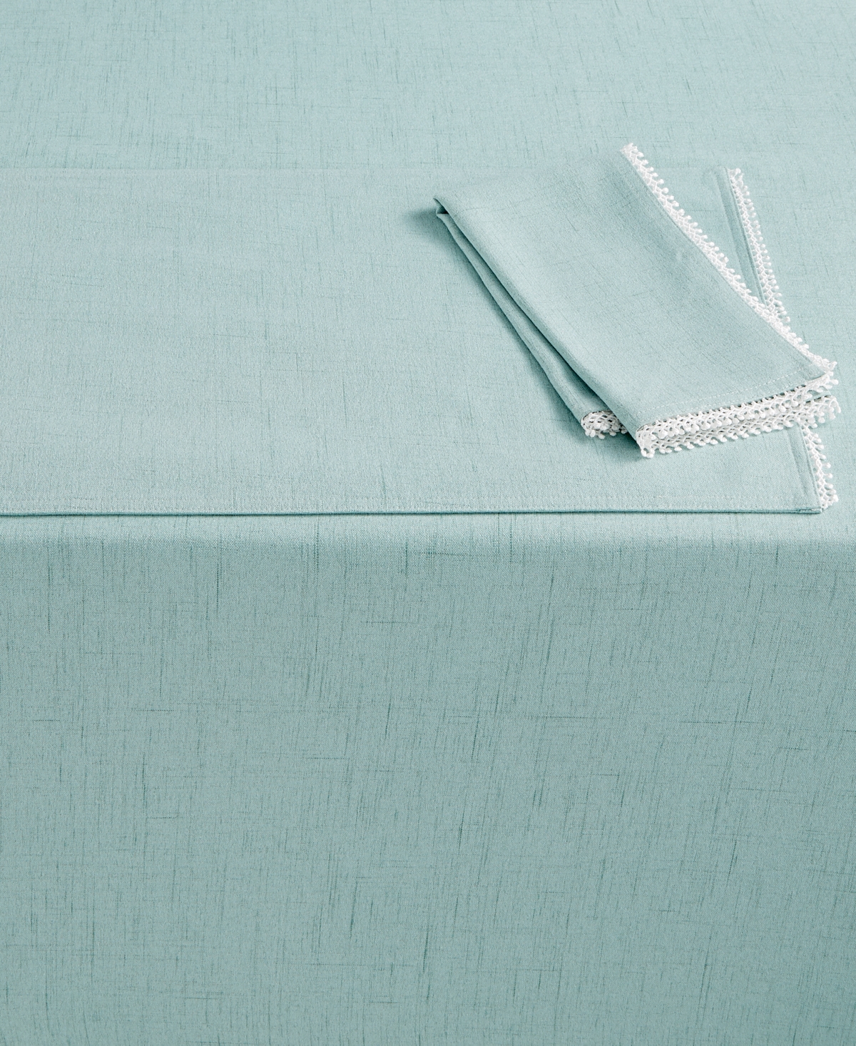 Click here for Lenox French Perle 60 x 102 Tablecloth - Ice Blue prices