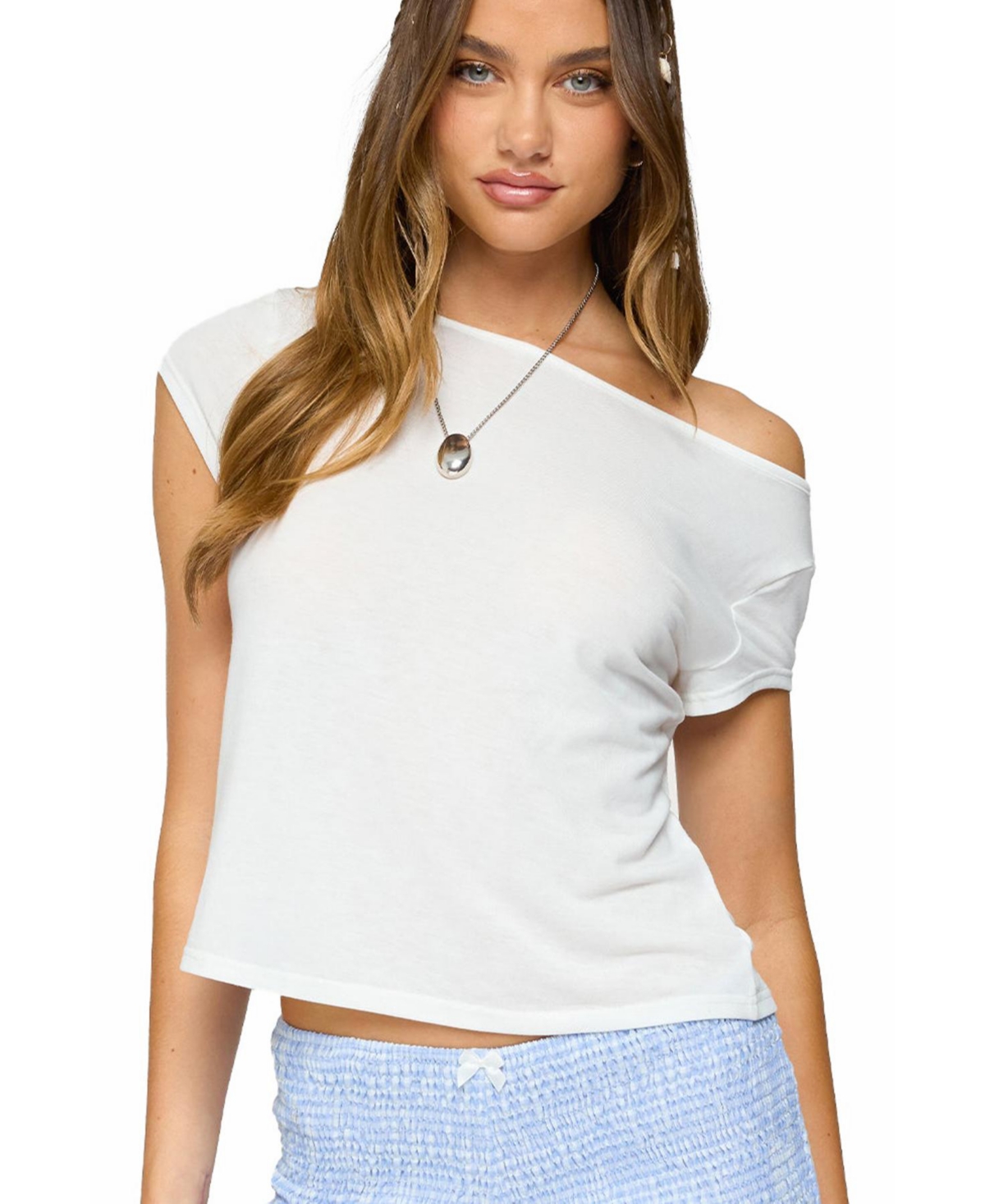 Click here for Edikted Womens Anabella Off Shoulder Top - White prices