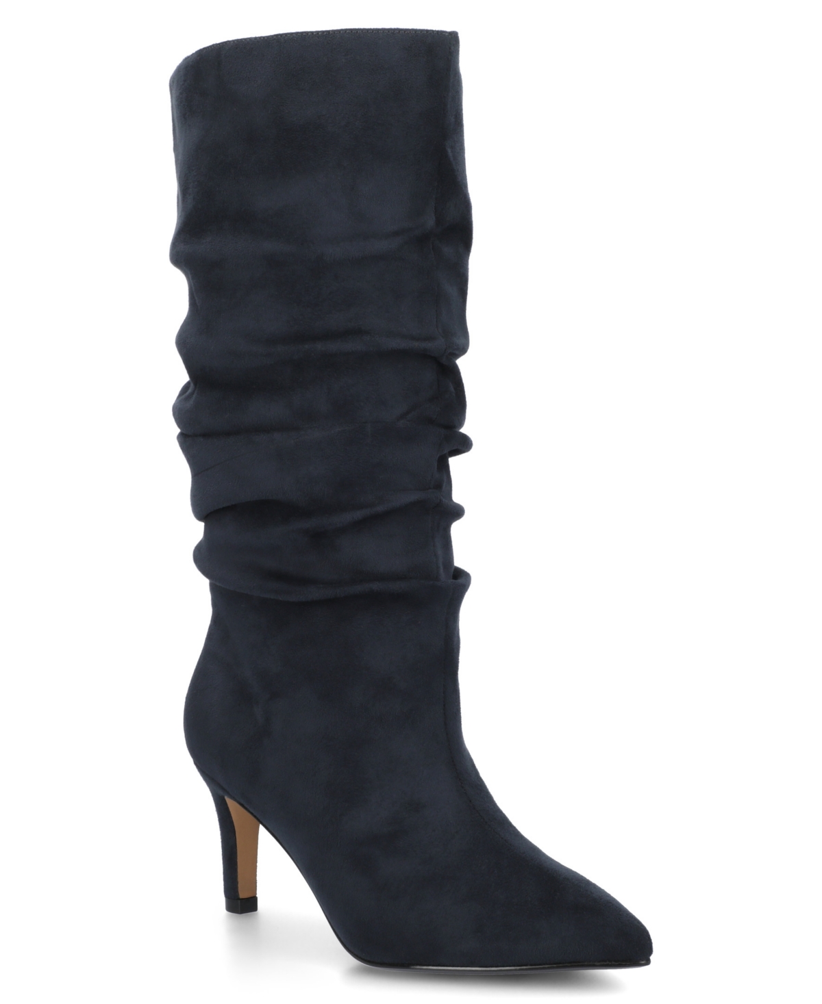 Journee Collection Womens Sonnet Pointed Toe Slouchy Dress Boots - Navy