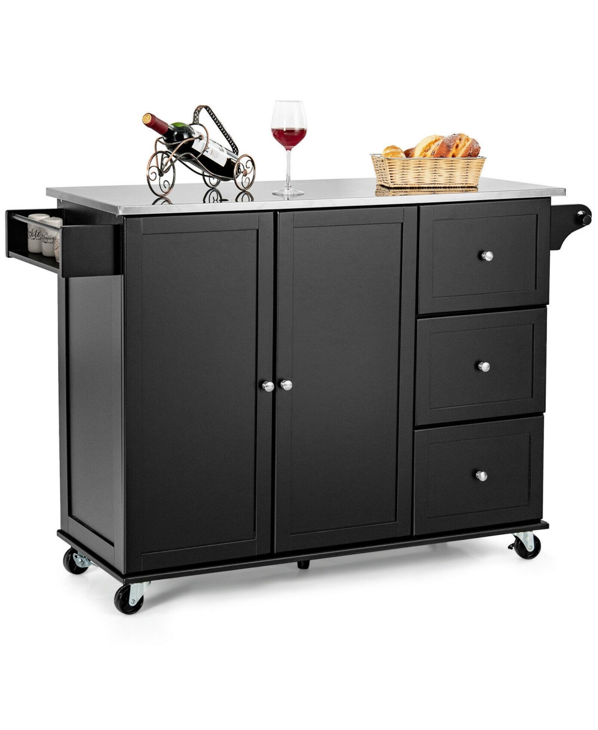 Click here for Kitchen Island 2-Door Storage Cabinet with Drawers... prices