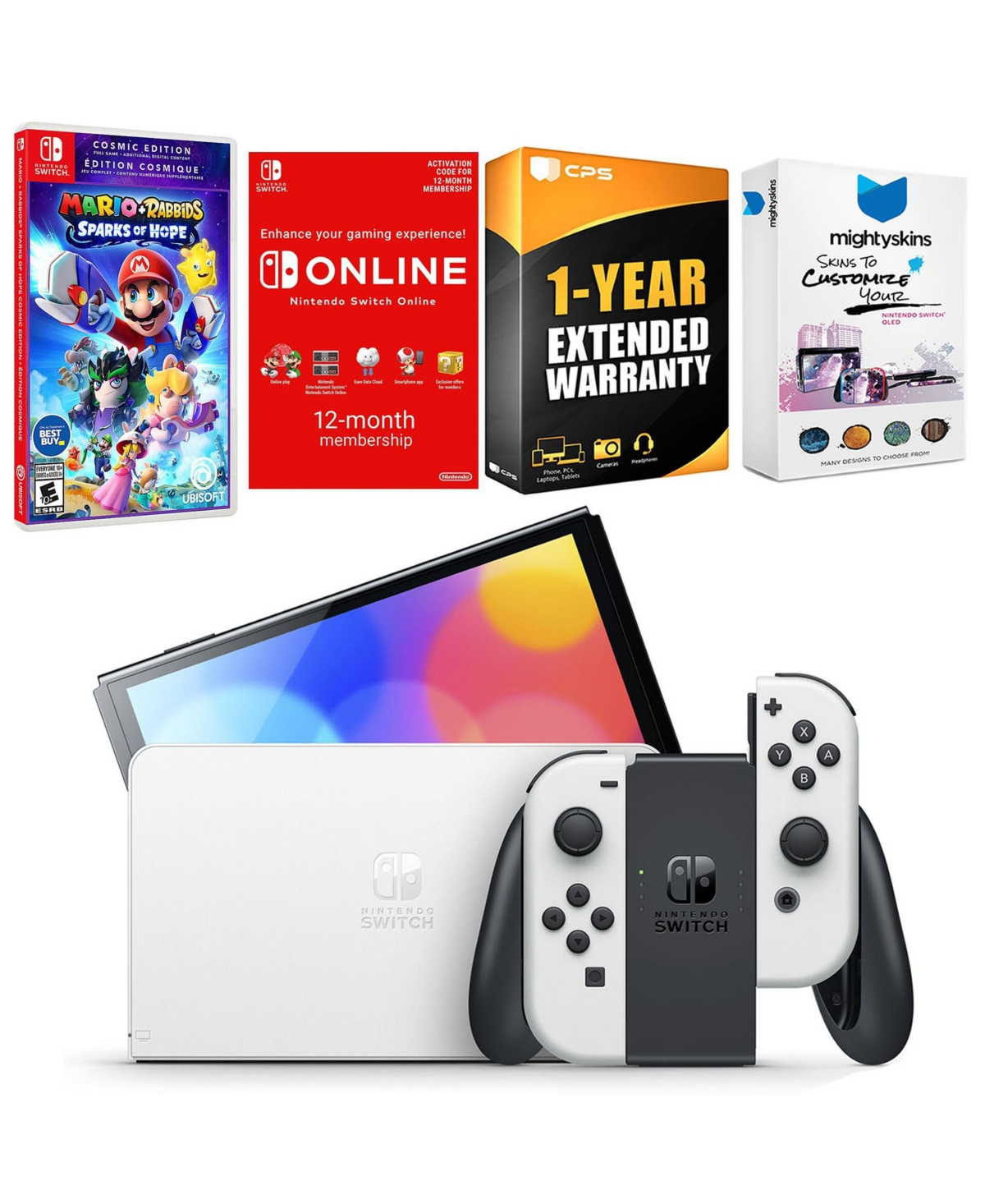 Click here for Nintendo Switch White Oled Console with Mario + Ra... prices