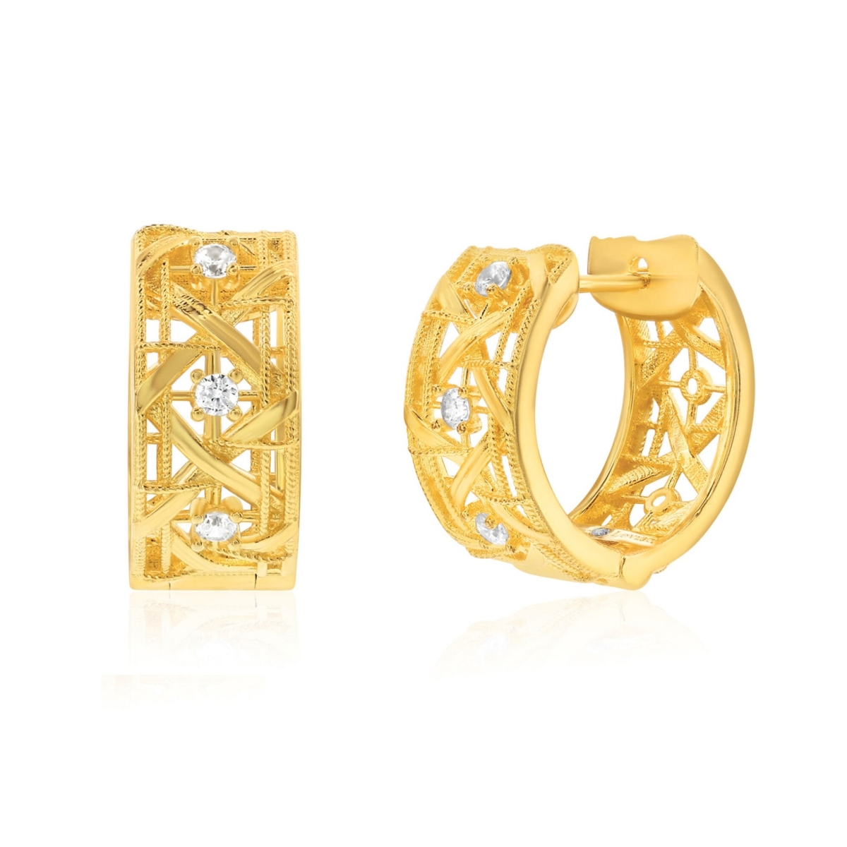 Click here for Suzy Levian Sterling Silver & Cubic Zirconia Cutou... prices