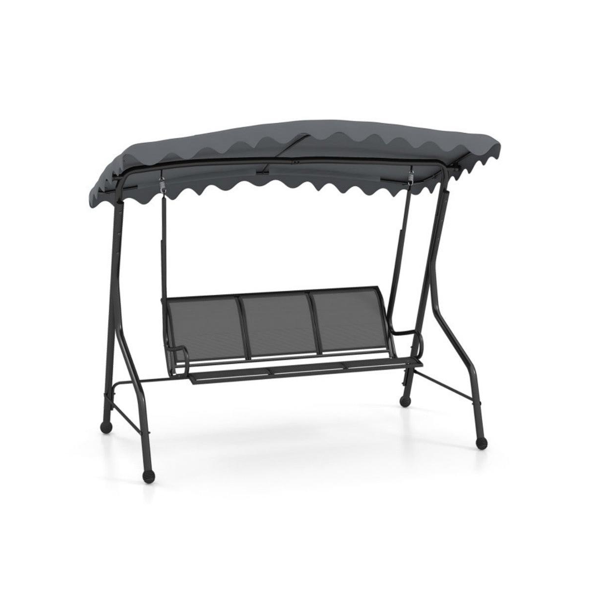 Click here for 3-Seat Outdoor Porch Canopy Swing with Adjustable... prices