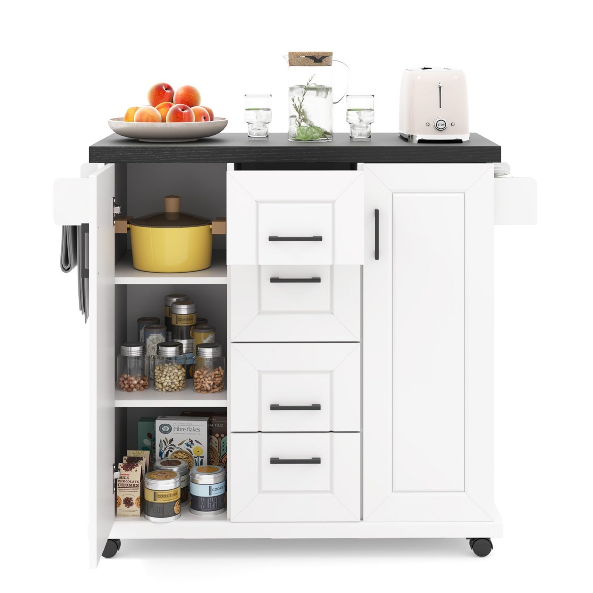 Click here for Rolling Kitchen Island Cart on Wheels with Storage... prices