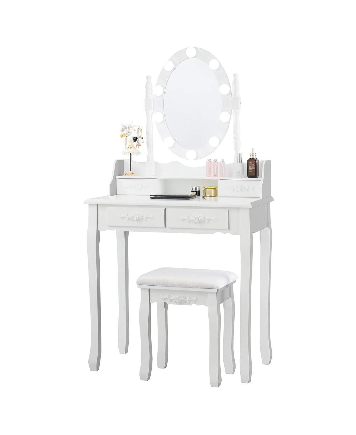 Click here for Makeup Dressing Table with Touch Switch Lighted Mi... prices