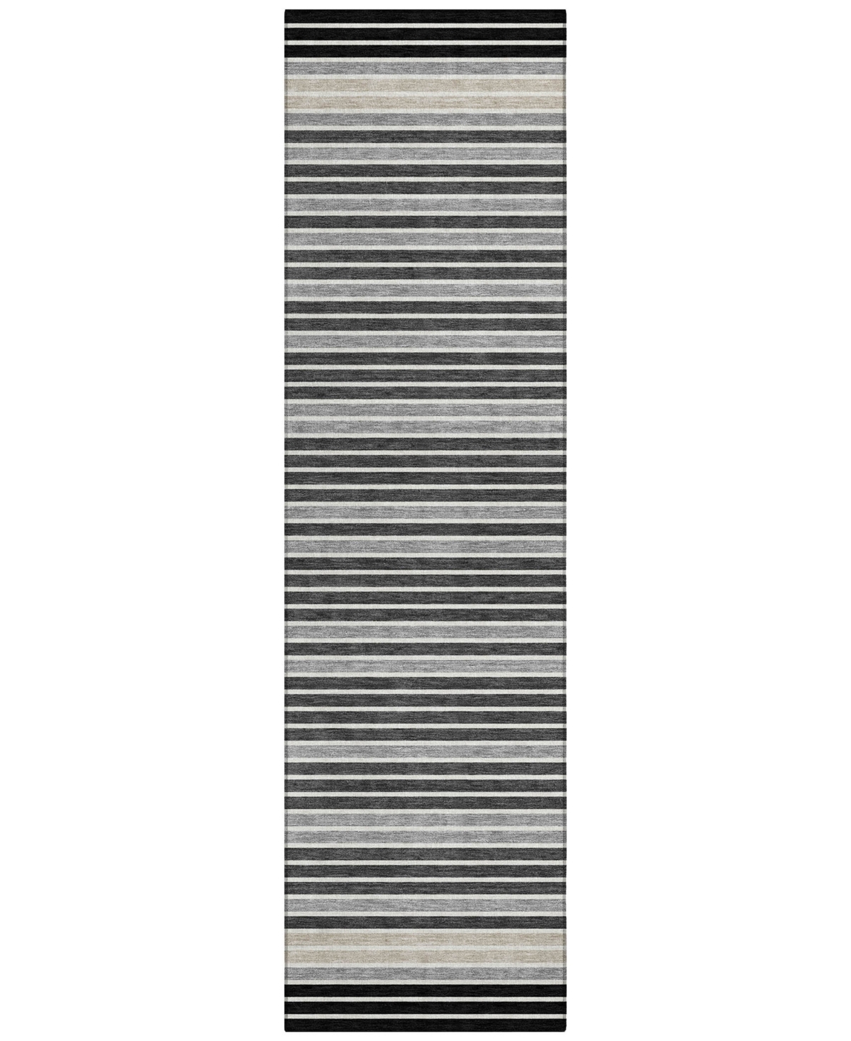 Addison Chantille Machine Washable ACN1399 23x76 Runner Area Rug - Black