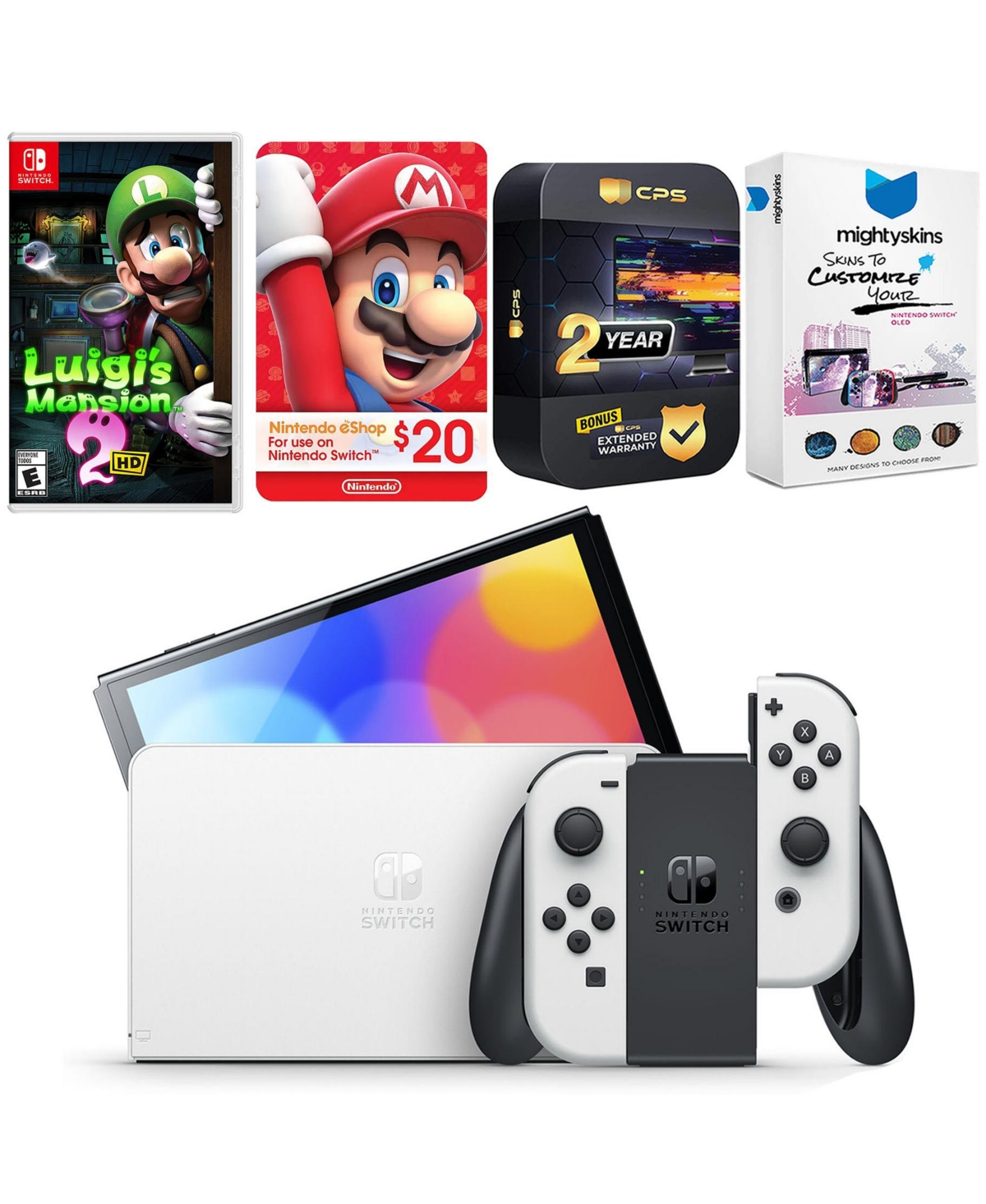 Click here for Nintendo Switch White Oled Console with Luigi s Ma... prices