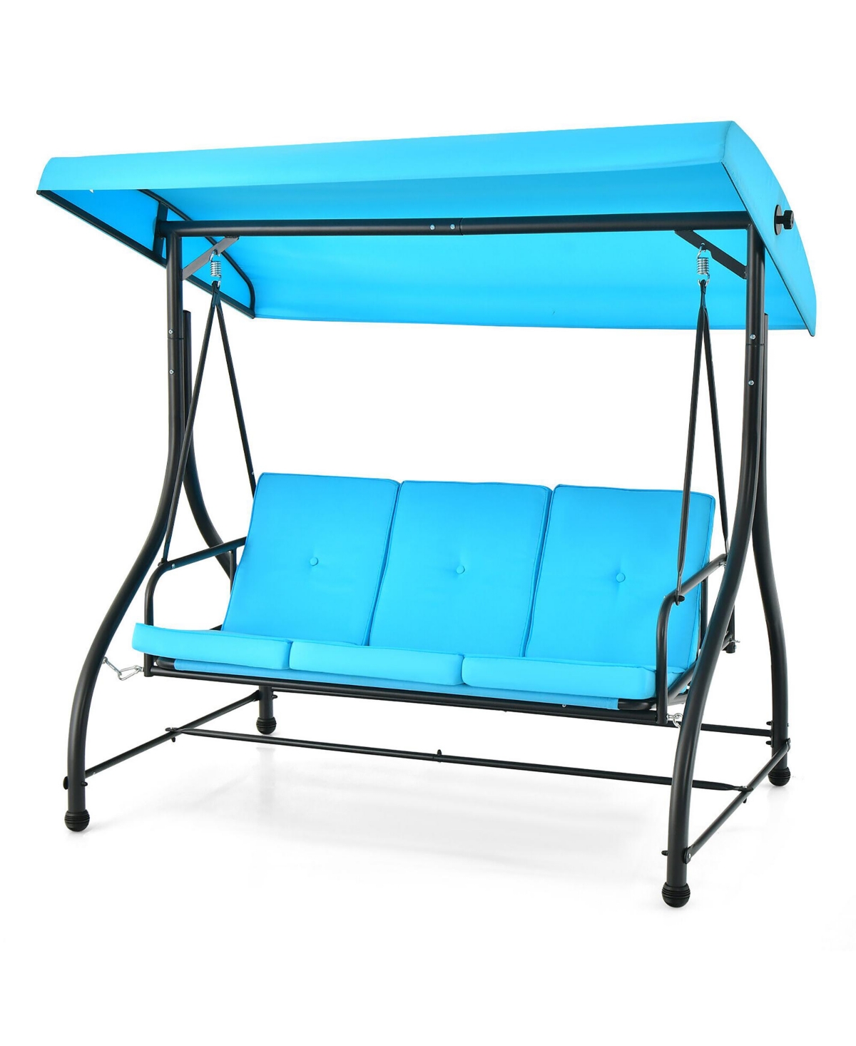 Click here for Gymax 3-Seat Outdoor Converting Patio Swing Glider... prices