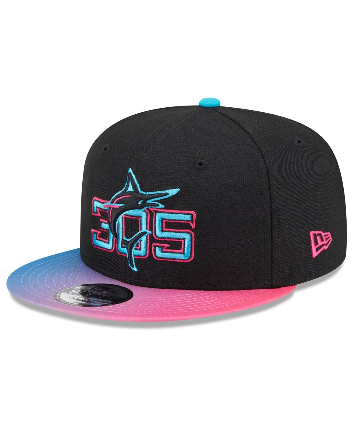 Click here for New Era Mens Black/Pink Miami Marlins 2025 City Co... prices