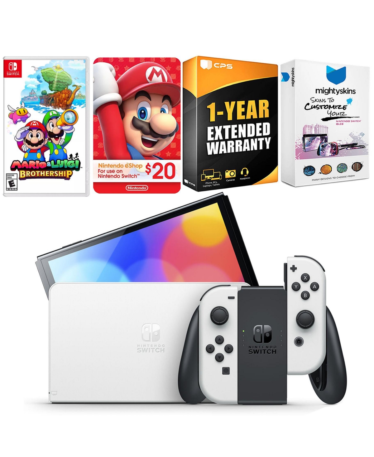 Click here for Nintendo Switch White Oled Console with Mario & Lu... prices