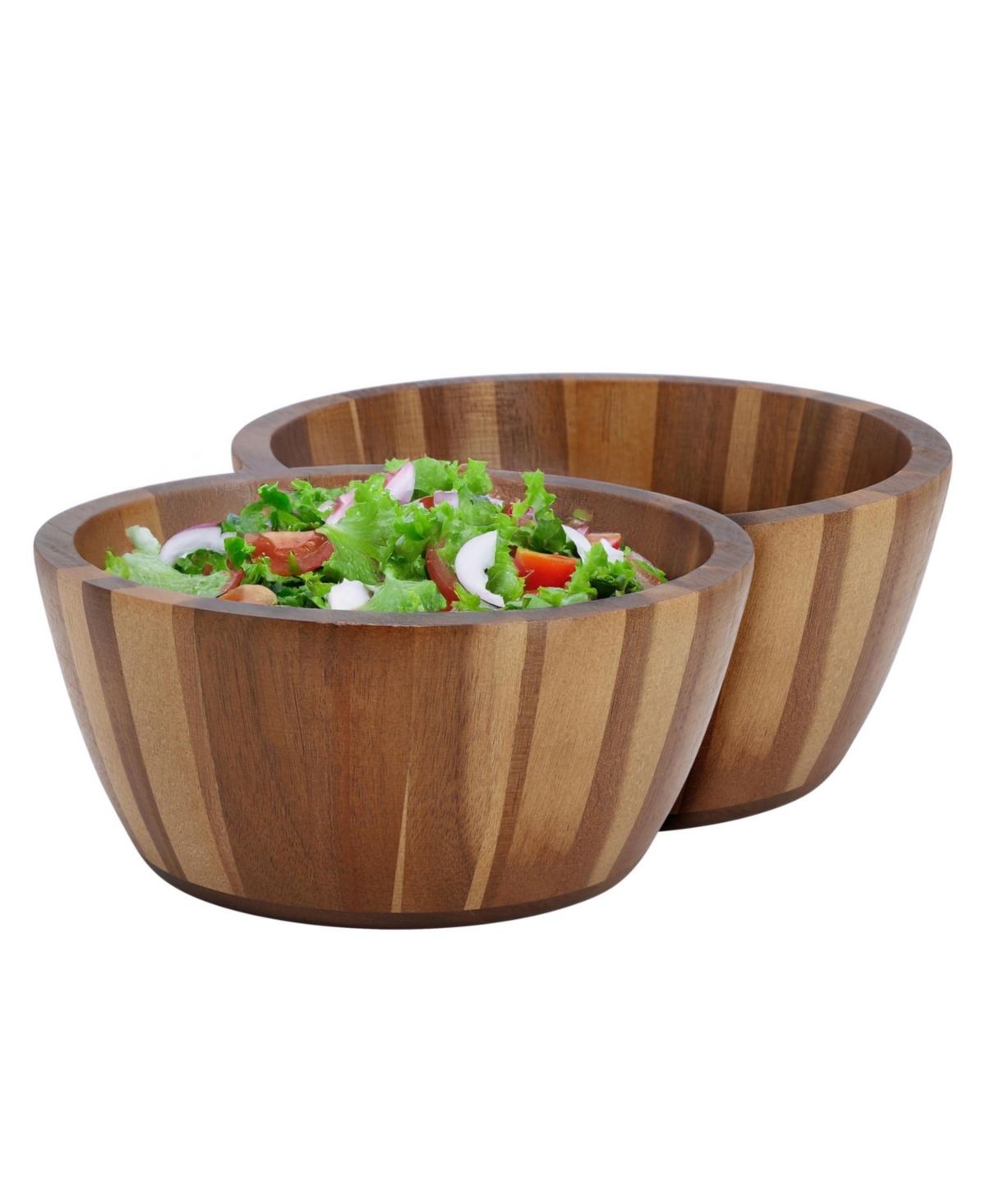 Click here for MegaChef 2 Piece 8.5 Inch Acacia Wood Salad Bowl S... prices