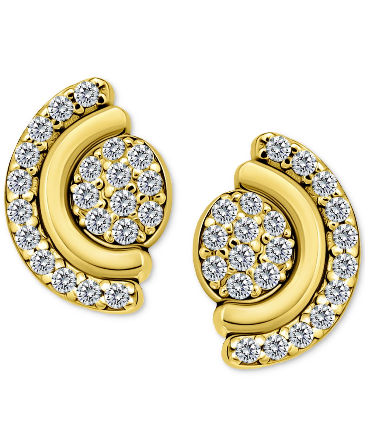 Click here for Giani Bernini Cubic Zirconia Pave Half Halo Stud E... prices