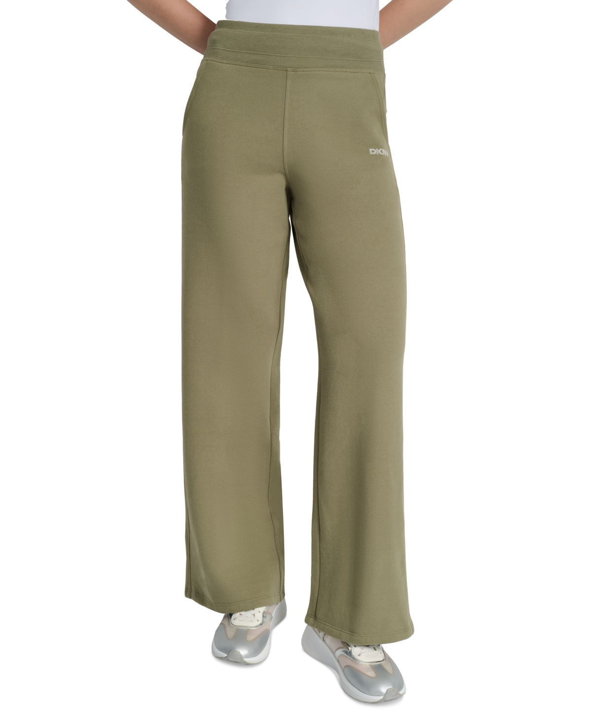 Click here for Dkny Sport Womens Studded-Logo Wide-Leg Pants - Ut... prices
