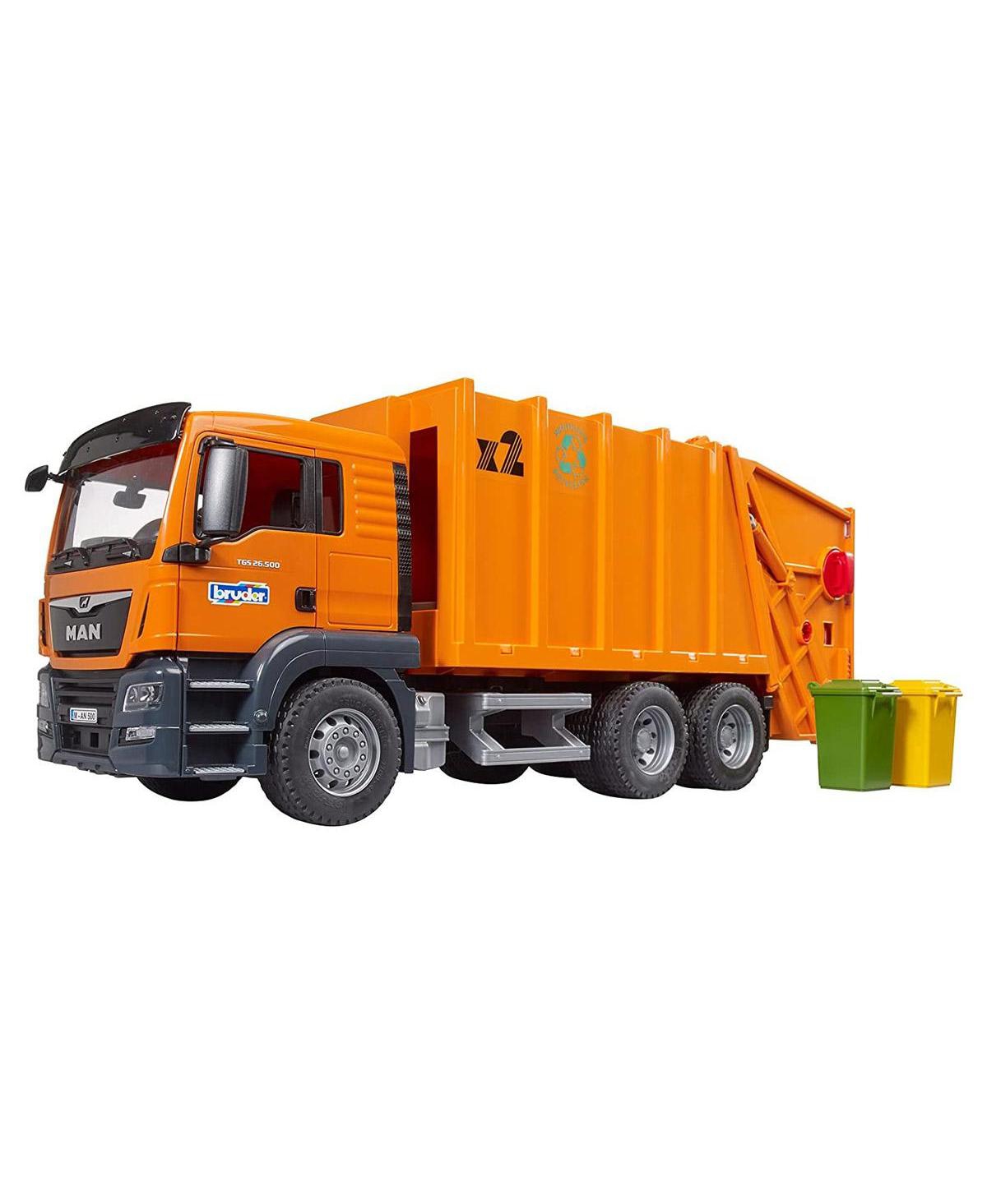 Click here for Bruder 1/16 Man Tgs Orange Garbage Truck prices