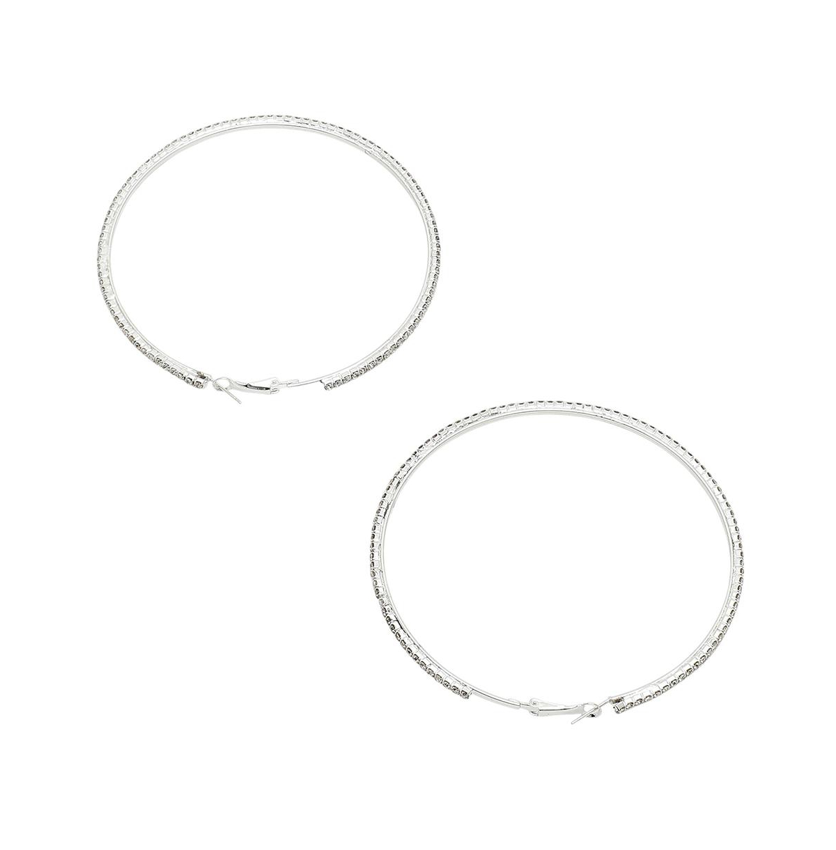 Click here for Sohi Silver-Plated American Hoop Earring - Silver prices