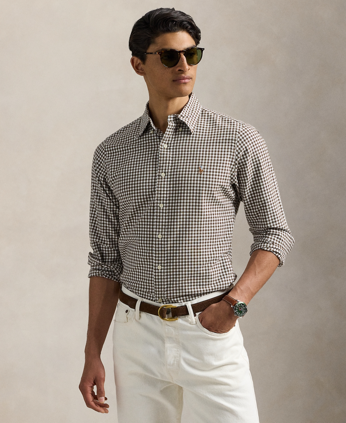 Click here for Polo Ralph Lauren Mens Classic-Fit Gingham Oxford... prices