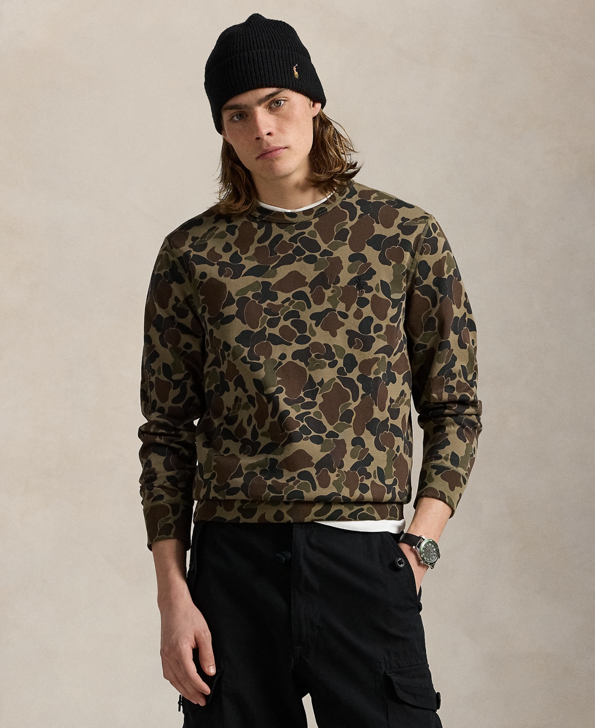 Click here for Polo Ralph Lauren Mens Camo Double-Knit Sweatshirt... prices