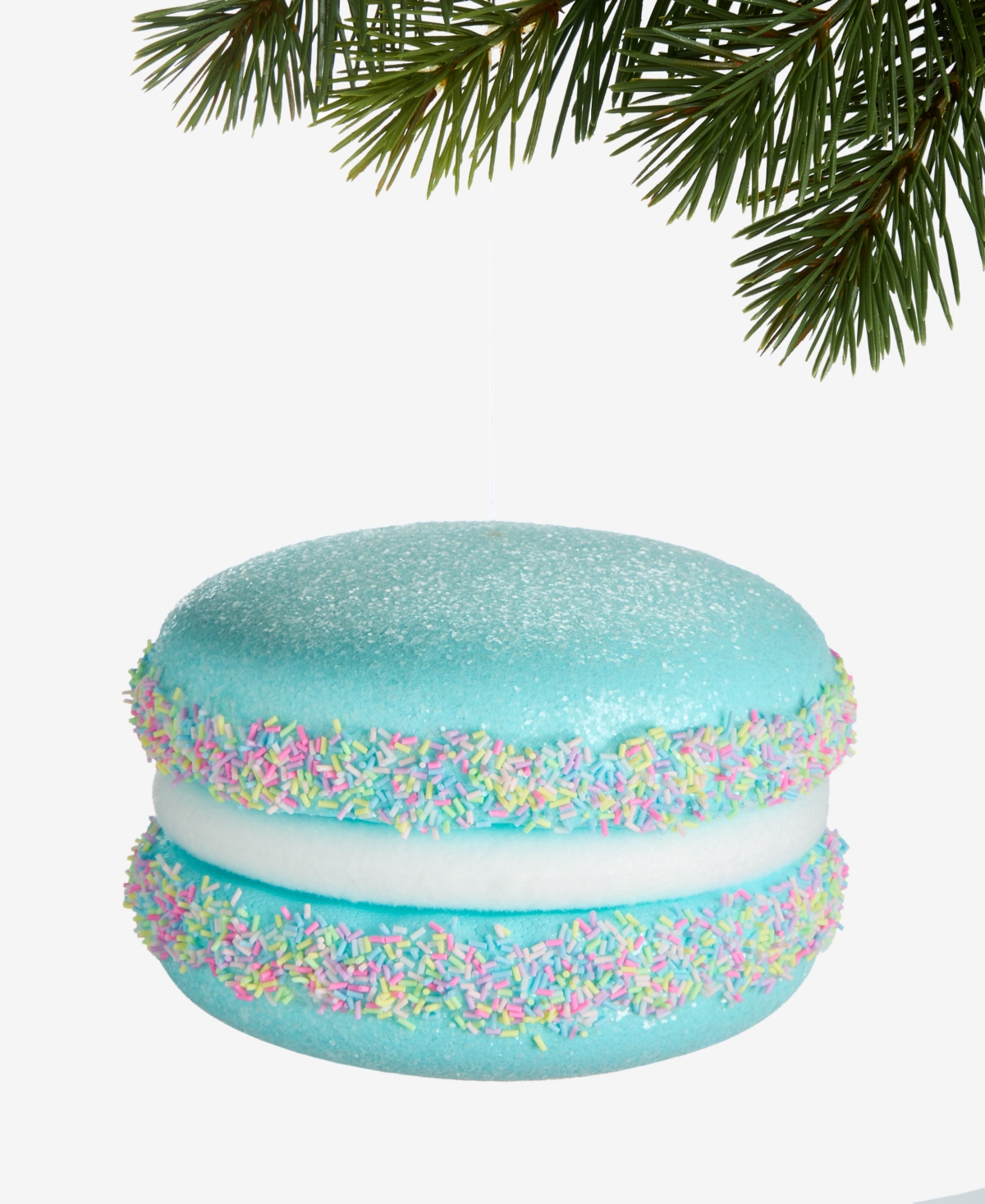 Click here for Holiday Lane Sugar Plum Large Blue Macron With Spr... prices