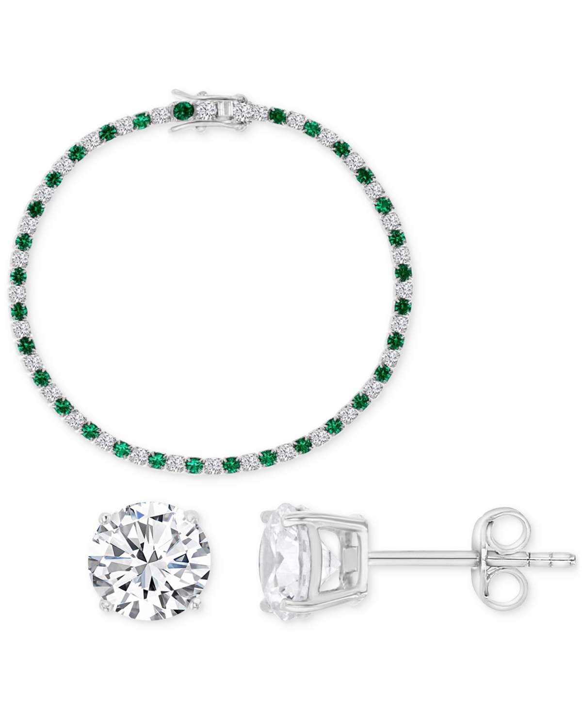 Click here for 2-Pc. Set Cubic Zirconia Tennis Bracelet & Circle... prices