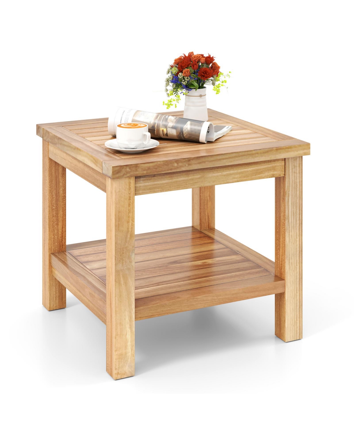 Click here for Square Side Table with Open Shelf for Small Spaces... prices