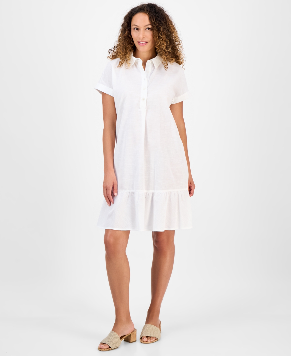 Click here for Style & Co Petite Cotton Shirtdress  Exclusively a... prices