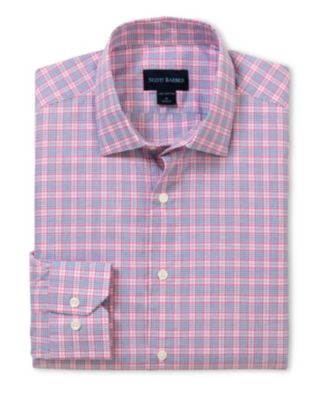 Scott Barber Men's Newport Poplin Melange, Berry - Macy's